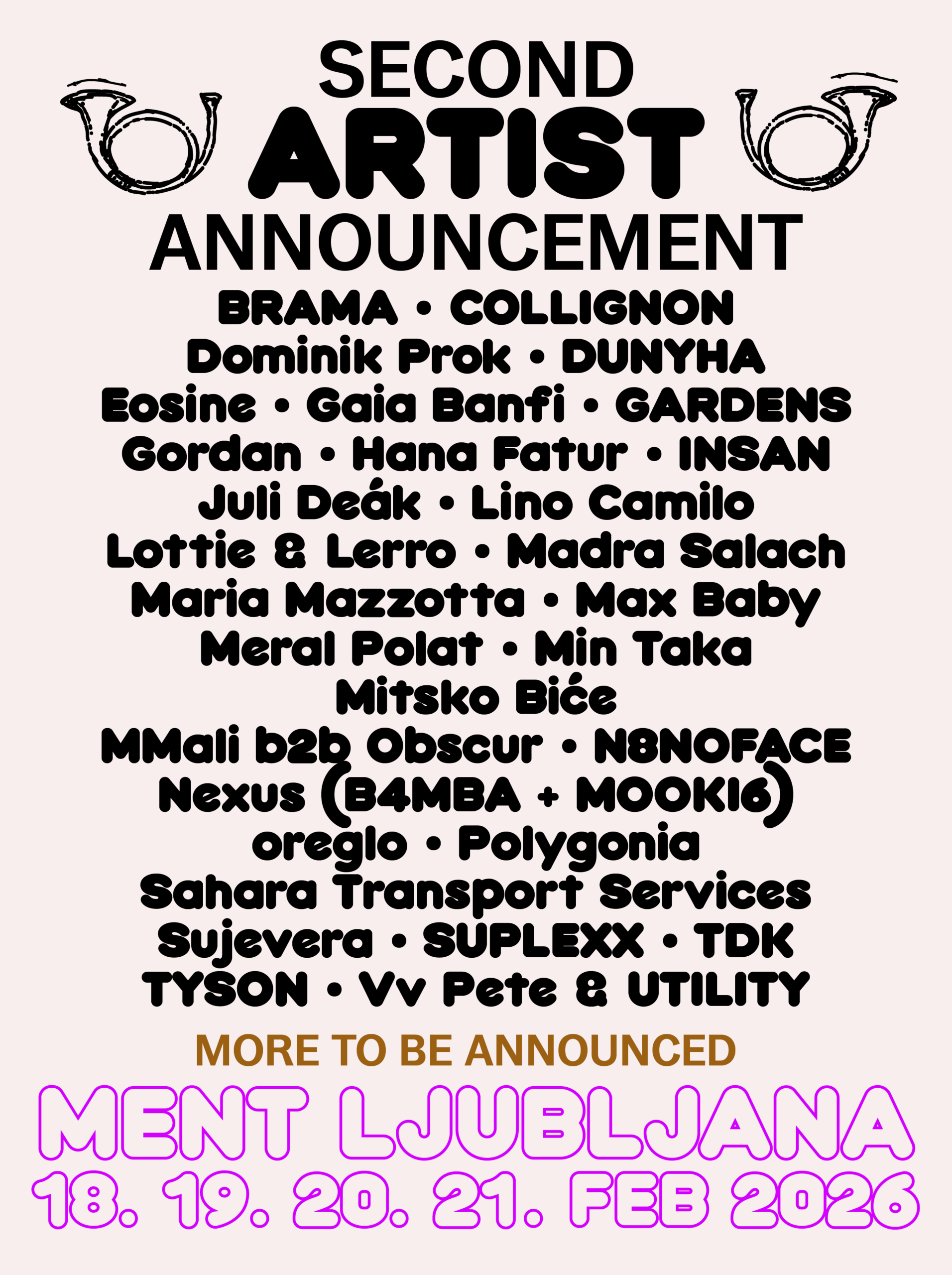 Second Artist and Speaker AnnounceMENT 2026 - MENT